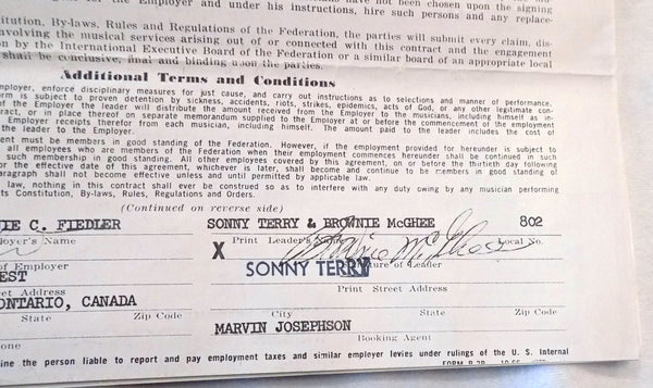 Original Signed APA Contract - The River Boat - March 1972 - Toronto C ...